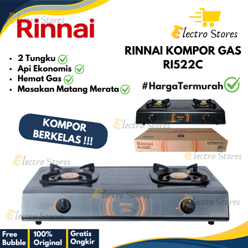 Jual Rinnai RI 522C Kompor Gas 2 Tungku RI 522C Kompor Gas RI-522C ...