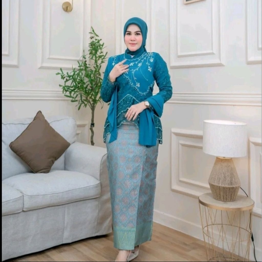 Jual MODEL TERBARU~SET KABAYA SELENDANG PAYET MODERN/KEBAYA WISUDA REMAJA MEWAH/KEBAYA AKAD ...