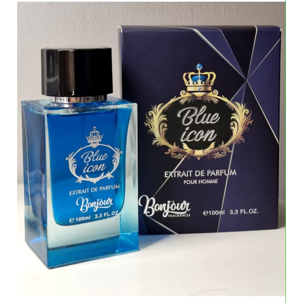 Jual [New Pack] Bonjour Blue Icon Extrait De Parfum 100ml | Shopee ...