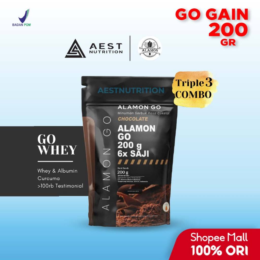 Jual Alamon GO GAIN 200 gram Penambah Penggemuk Berat Badan Natural ...