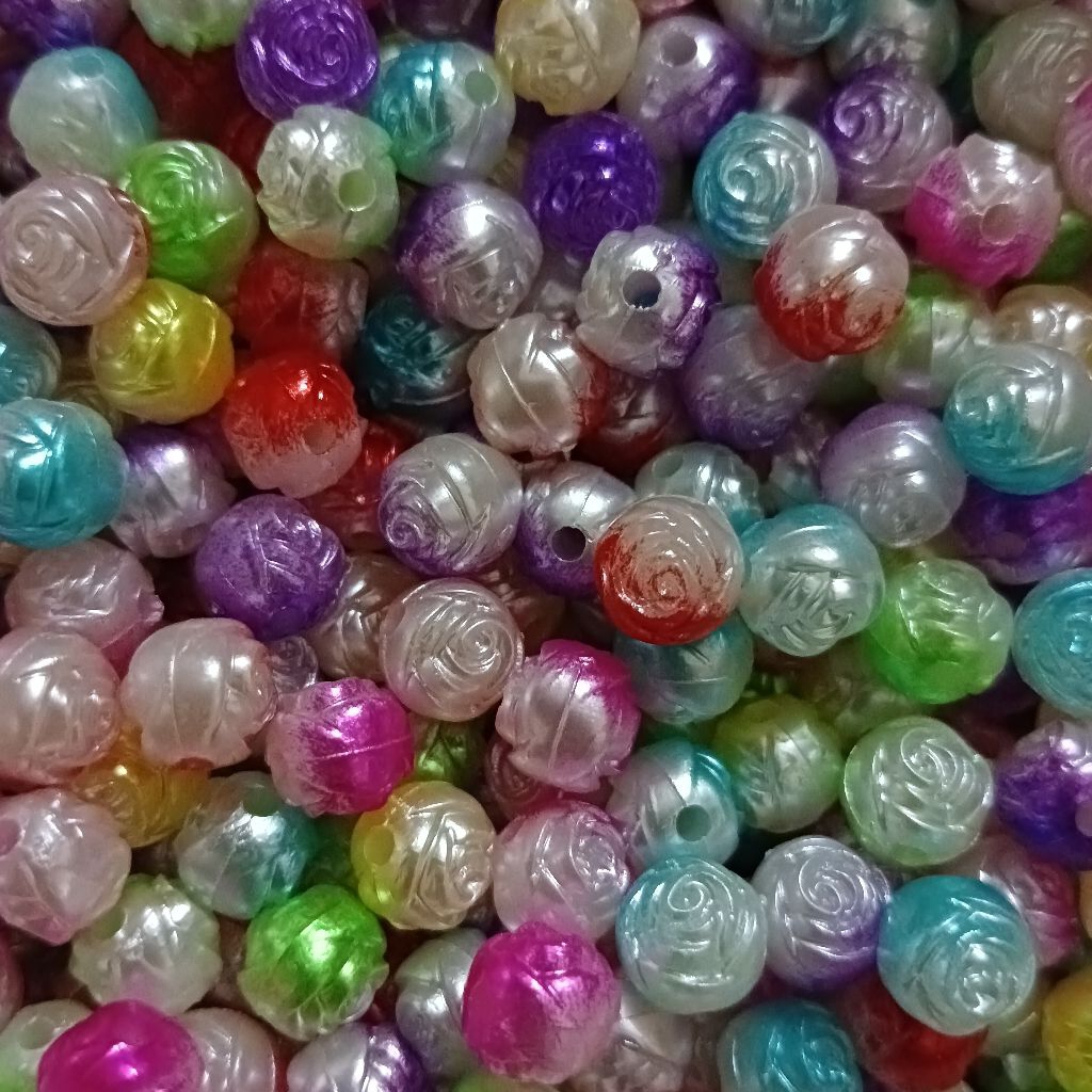 Jual [1 pon] Mote/manik gradasi rose bulat 8mm | Shopee Indonesia
