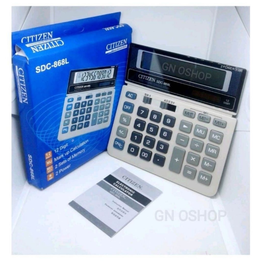 Jual Kalkulator CITIZEN SDC-868L Calculator SDC868L 12 Digit Display ...