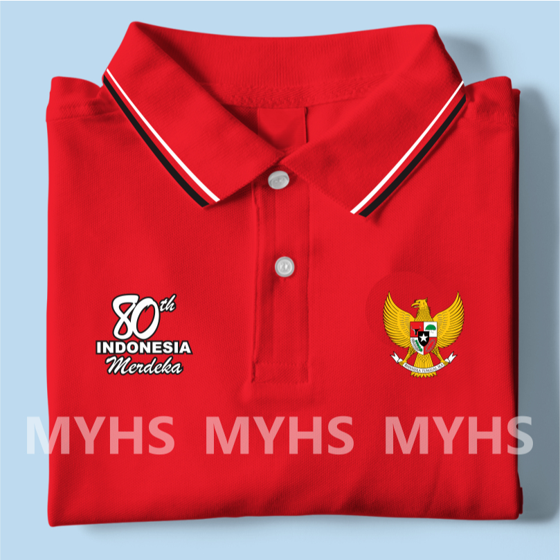 Jual POLO GARUDA 80 - POLO SHIRT BAJU KAOS JERSEY BOLA TIMNAS HUT RI KEMERDEKAAN REPUBLIK ...