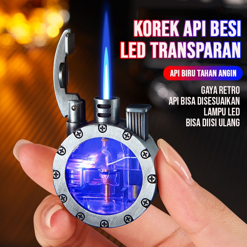 Jual BBAK Korek Api Bara Body Besi Korek Unik Dilengkapi Lampu LED Bisa ...