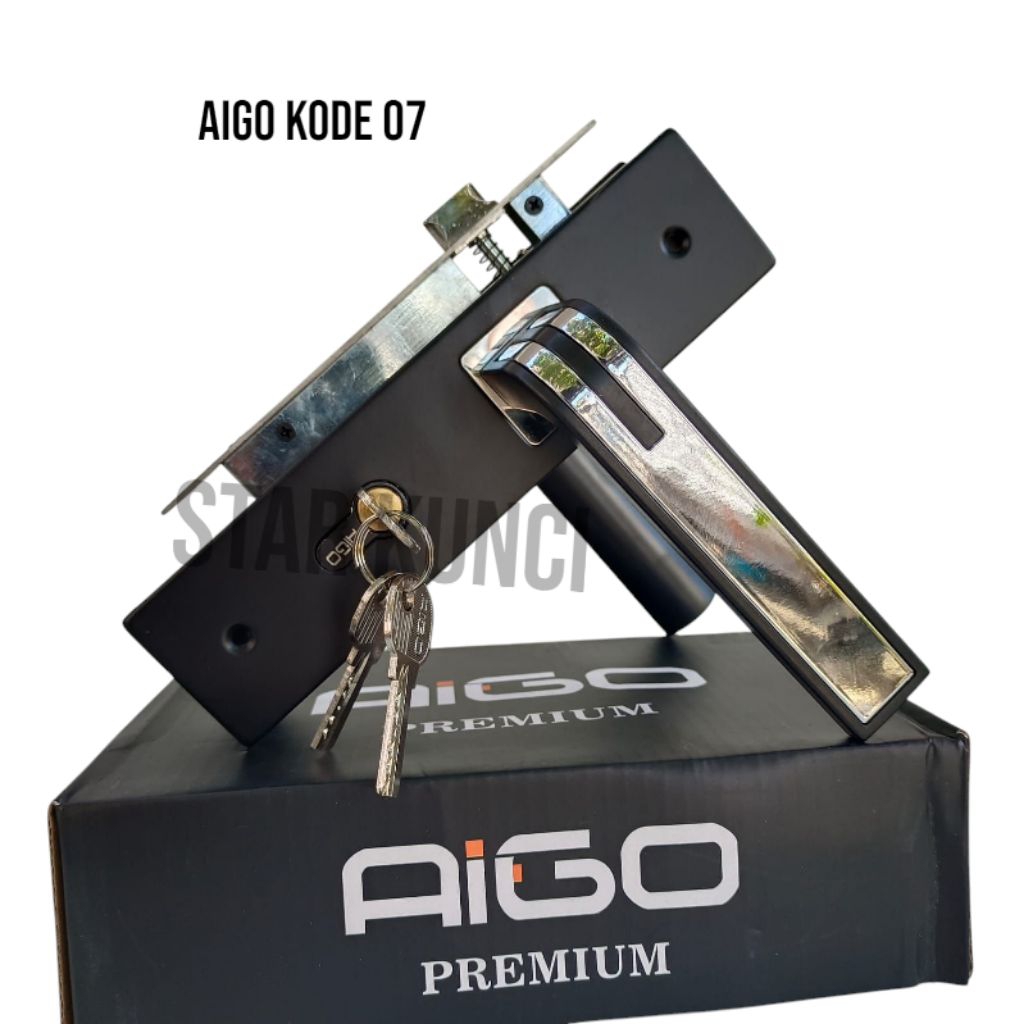 Jual AIGO kunci pintu rumah premium handle set kunci pintu full set varian ukuran 20cm dan 25 cm ...