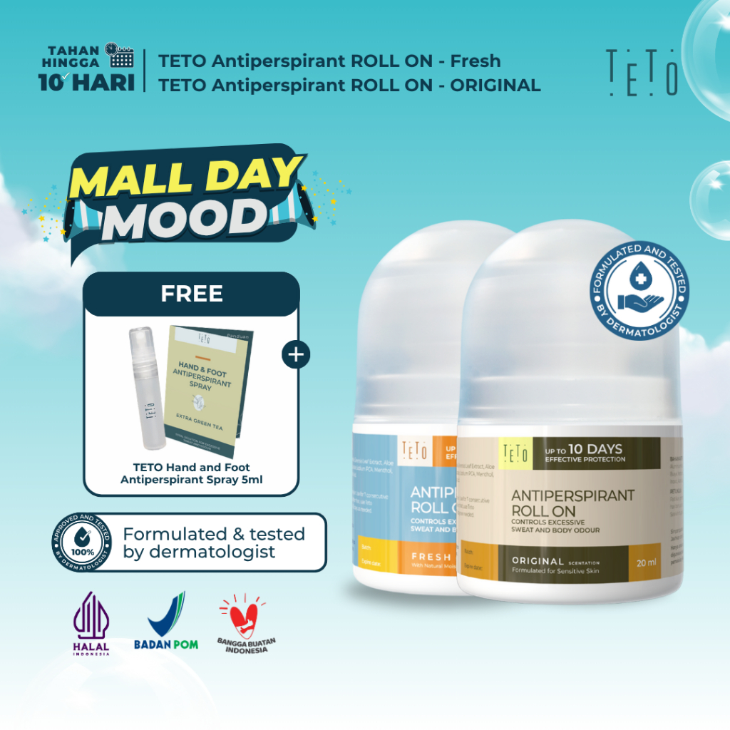 Jual [BUY 2 GET 3] TETO - Paket 2 pcs Teto Antiperspirant yang ...