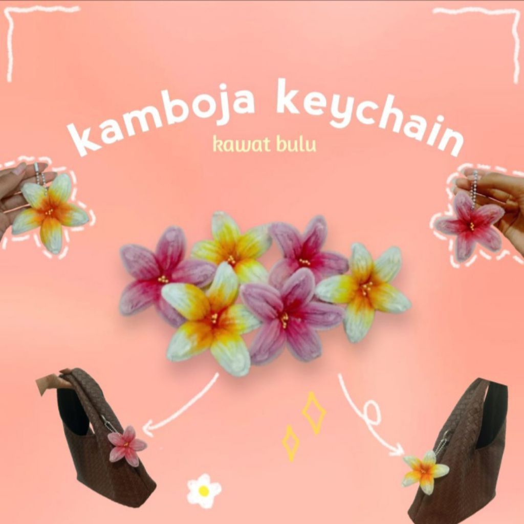 Jual Gantungan Kunci Kawat Bulu Bunga Kamboja || Pipe Cleaner Keychain ...