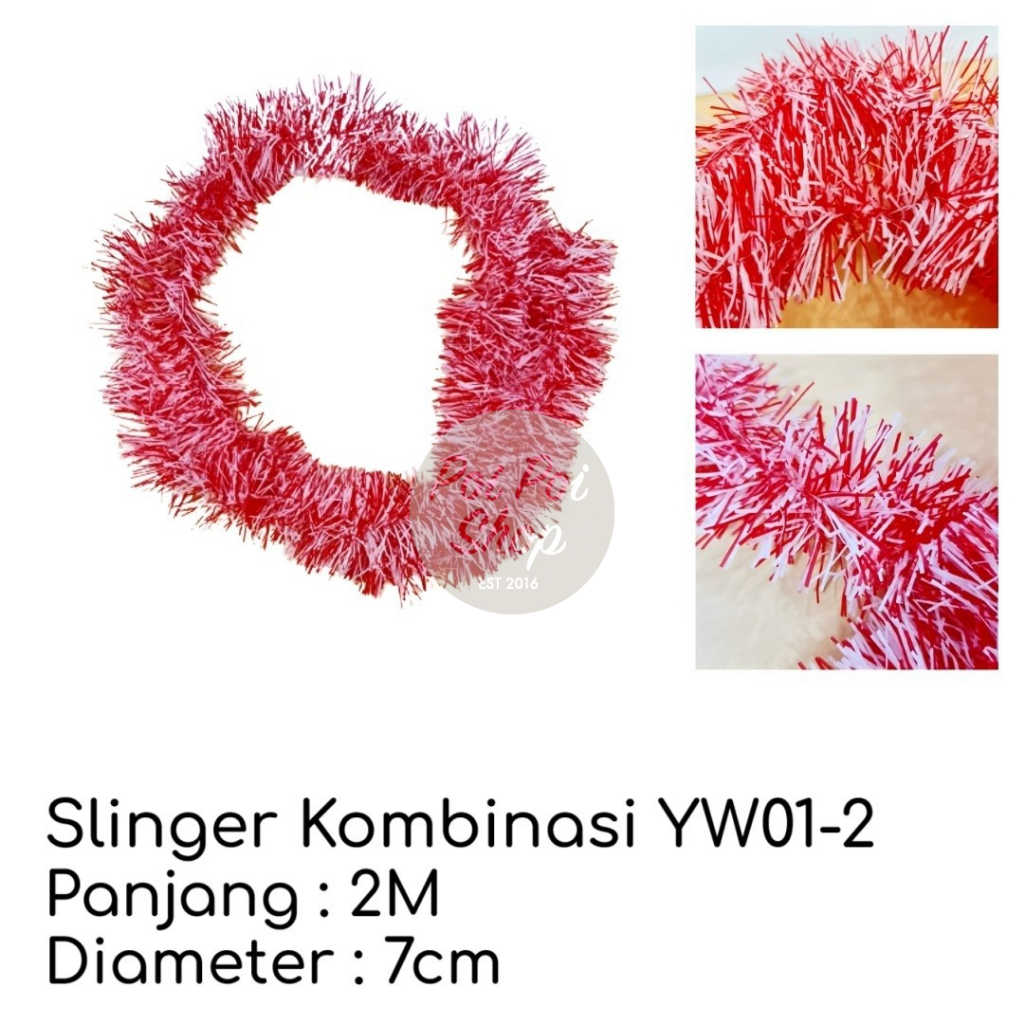 Jual Slinger Merah Putih Kombinasi Hiasan Dekorasi 17 Agustus Tinsel ...