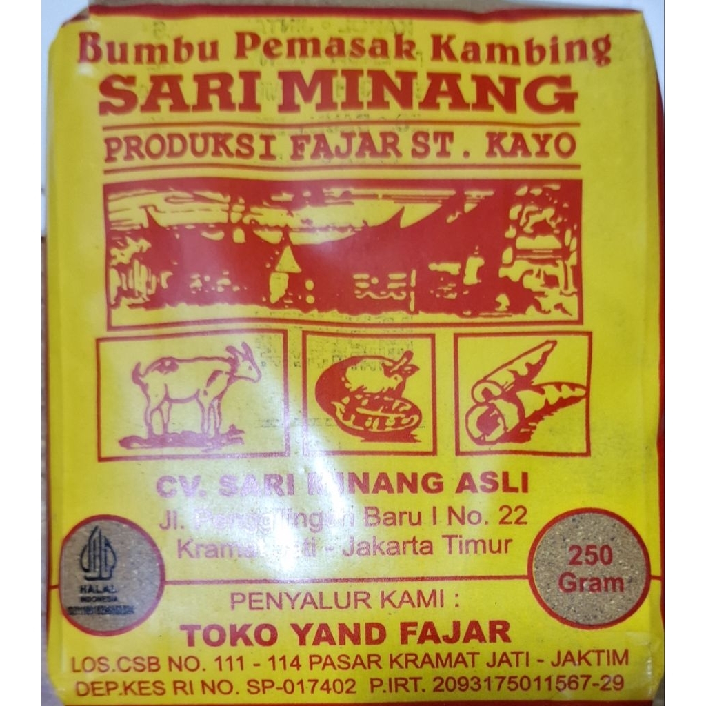 Jual Bumbu Pemasak Kambing SARI MINANG 250g | Shopee Indonesia