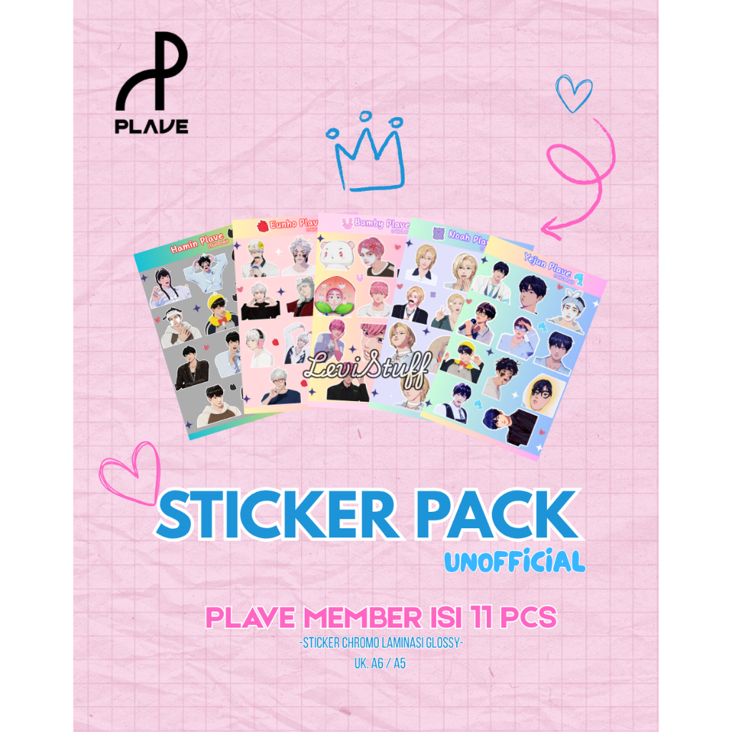 Jual Plave Sticker Pack isi 11 pcs Uncut Unofficial | Shopee Indonesia