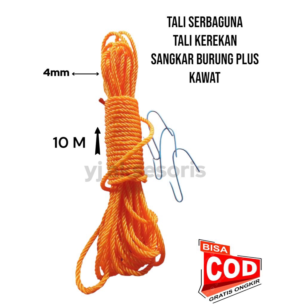 Jual tali tambang pe tali serbaguna tali kerekan sangkar burung ...