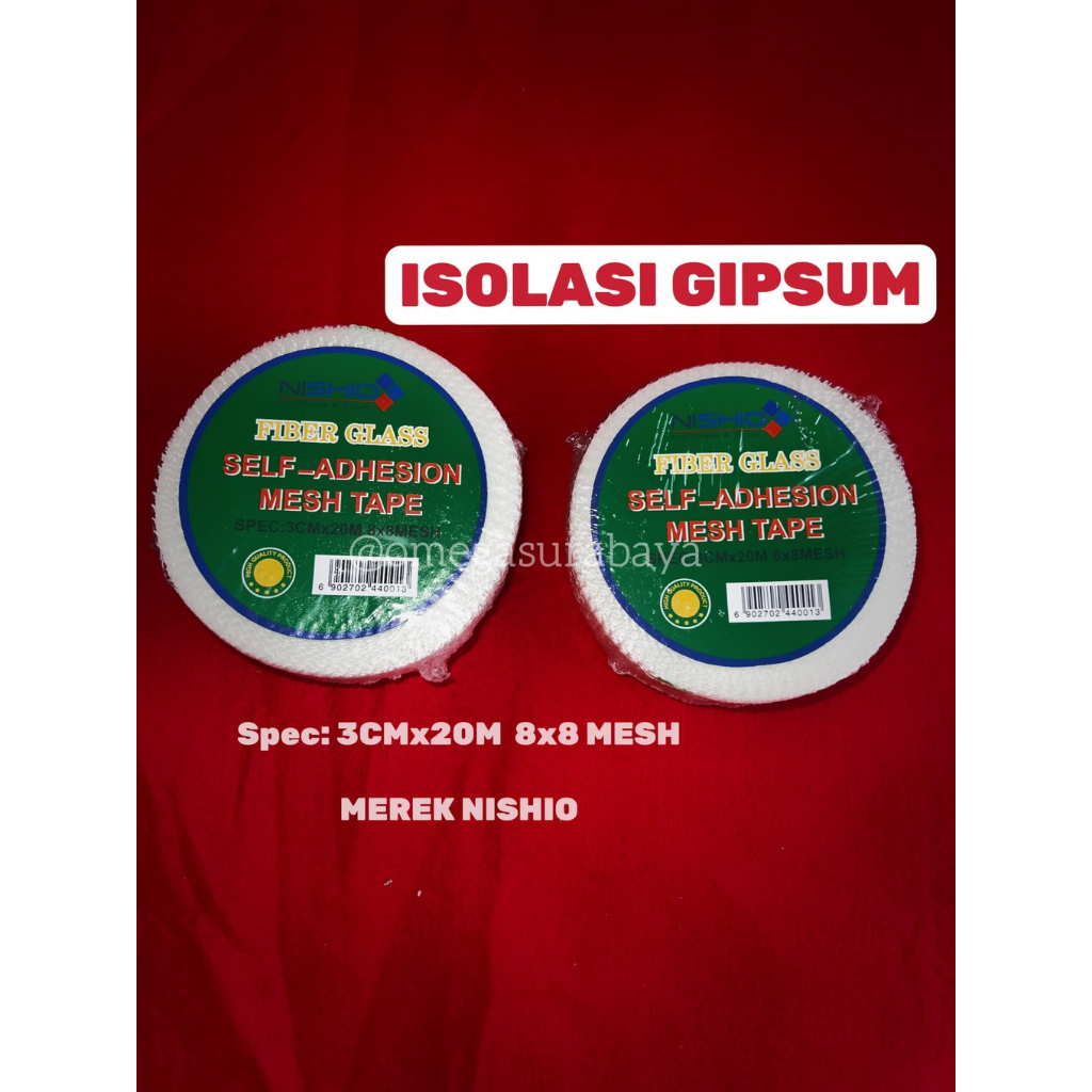 Jual NISHIO Lakban Gypsum + Lem 3CM x 20M Perban Gypsum + Lem Isolasi ...