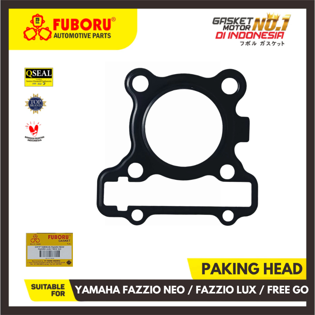 Jual PAKING HEAD YAMAHA FAZZIO NEO / FAZZIO LUX / FREE GO GASKET PERPAK CYLINDER HEAD KOP BESI ...