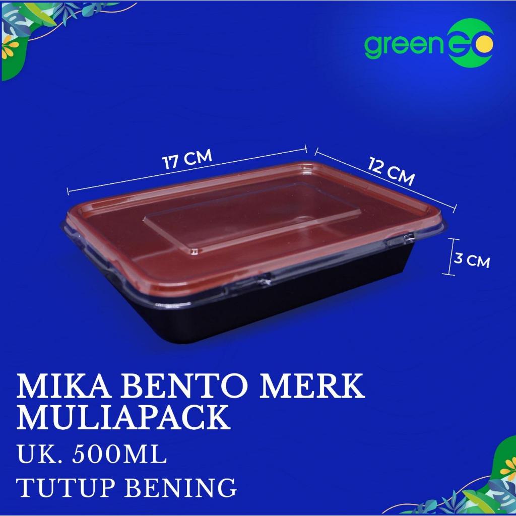 Jual MIKA BENTO 500ML ISI 25 SET TUTUP MULIAPACK TANPA SEKAT KOTAK ...