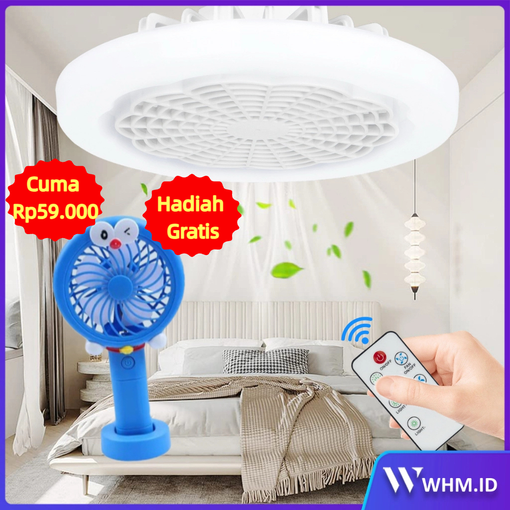 Jual Lampu Kipas Angin AC E27 50W / LED Plafon Remote 3in1 / Kipas ...