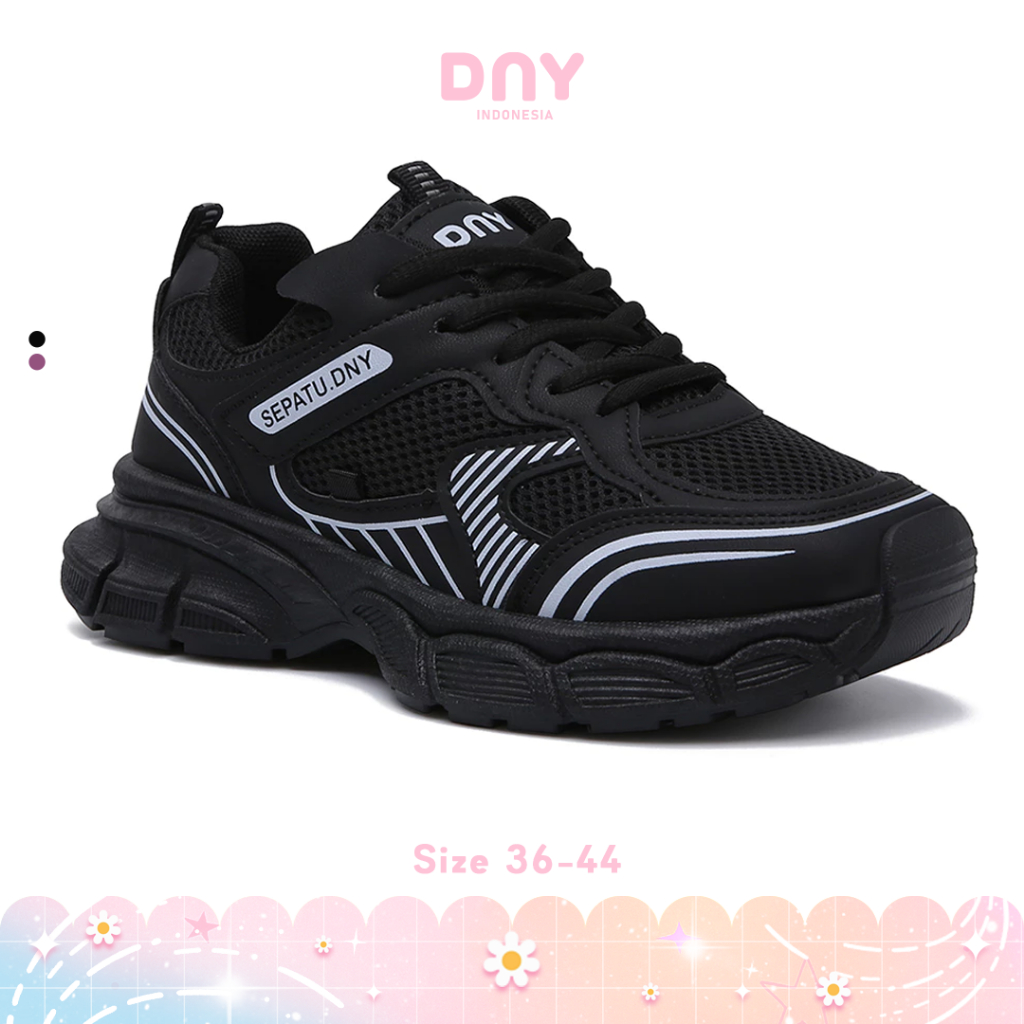 Jual Sepatu DNY Sepatu Olahraga Wanita Ungu Sneakers Cewek Terbaru ...