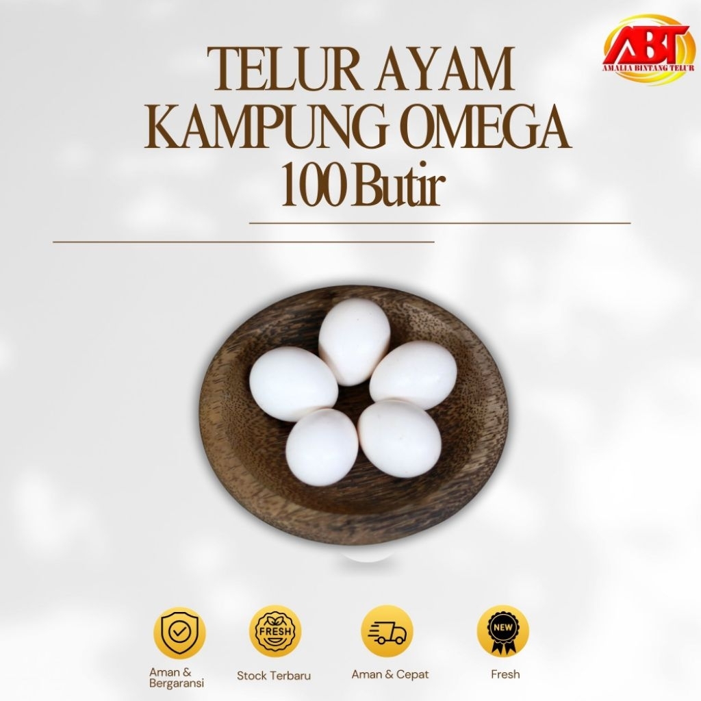 Jual ABT - 100 Butir Telur Ayam Kampung Omega isi oranye Lezat dan ...