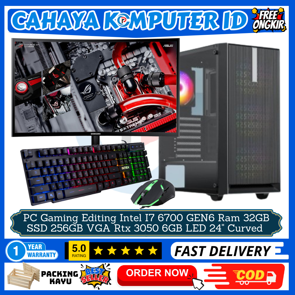 Jual PC Fulset Intel Core I7 6700 Gen6 Ram 32GB SSD 256GB VGA RTX 3050 ...