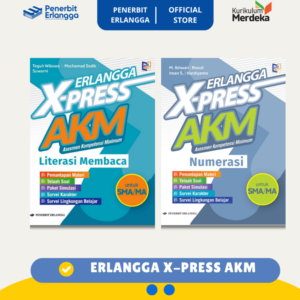 Jual [Erlangga Official] Buku Soal Erlangga X-Press Akm Sma/Ma Literasi Membaca dan Numerasi ...
