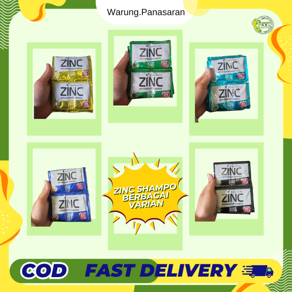 Jual Shampo Zinc Berbagai Varian (1 Renceng Isi 12 Baris 24 Pcs) Zinc ...