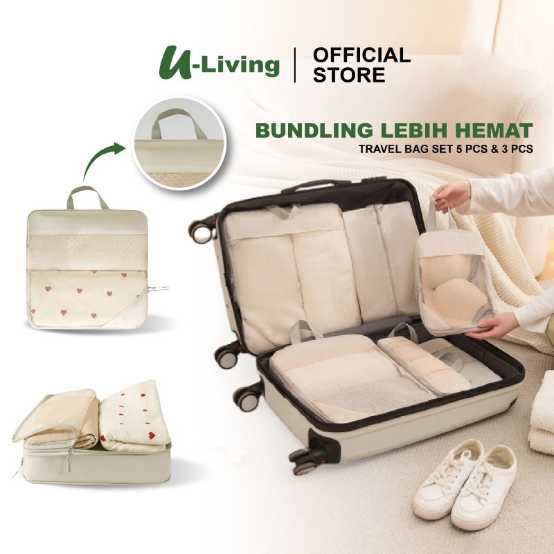 Jual U-Living 5 in 1 Tas Travel Kompresi Tas Penyimpanan Koper Tas ...