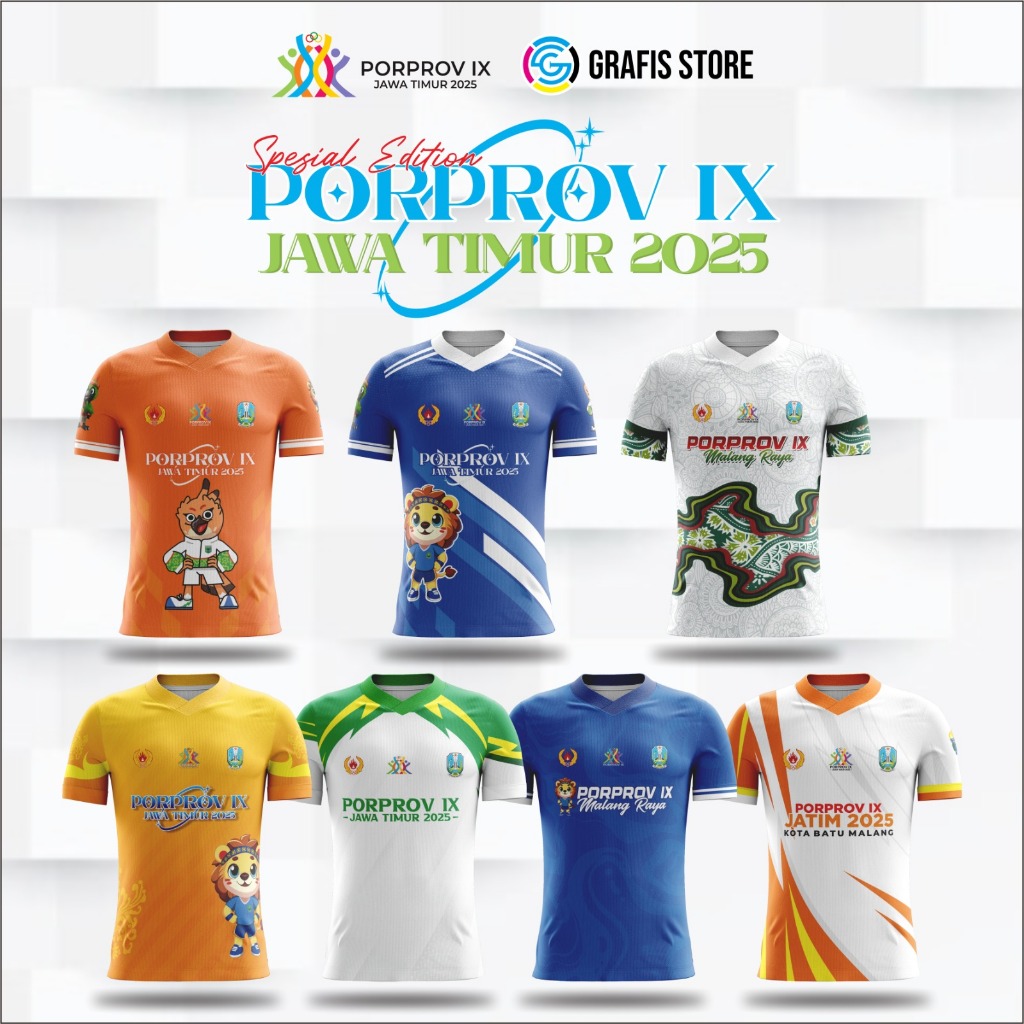 Jual KAOS JERSEY PORPROV IX JAWA TIMUR 2025 MALANG JERSEY PORPROV ...