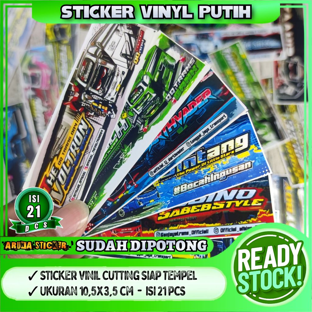 Jual 21 pcs Sticker Bus Telolet Basuri Model Panjang Anti Air Sudah ...