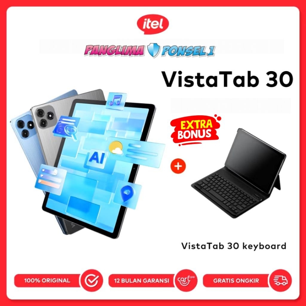 Jual Itel Vista Tab 30 4G 12GB/128 Dual Speaker AI asisten learning for ...