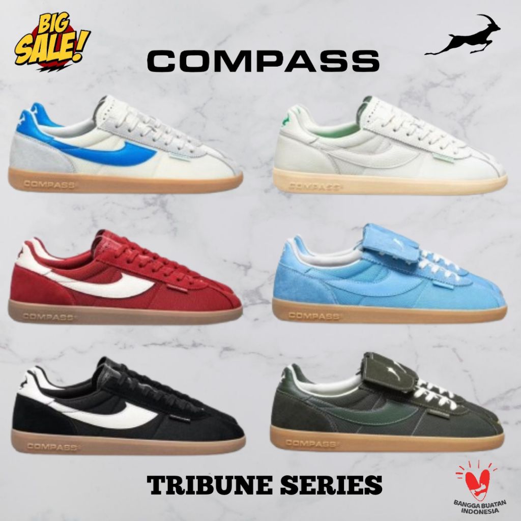 Jual COMPASS TRIBUNE SERIES BLACK / RED / WHITE ORIGINAL | Shopee Indonesia
