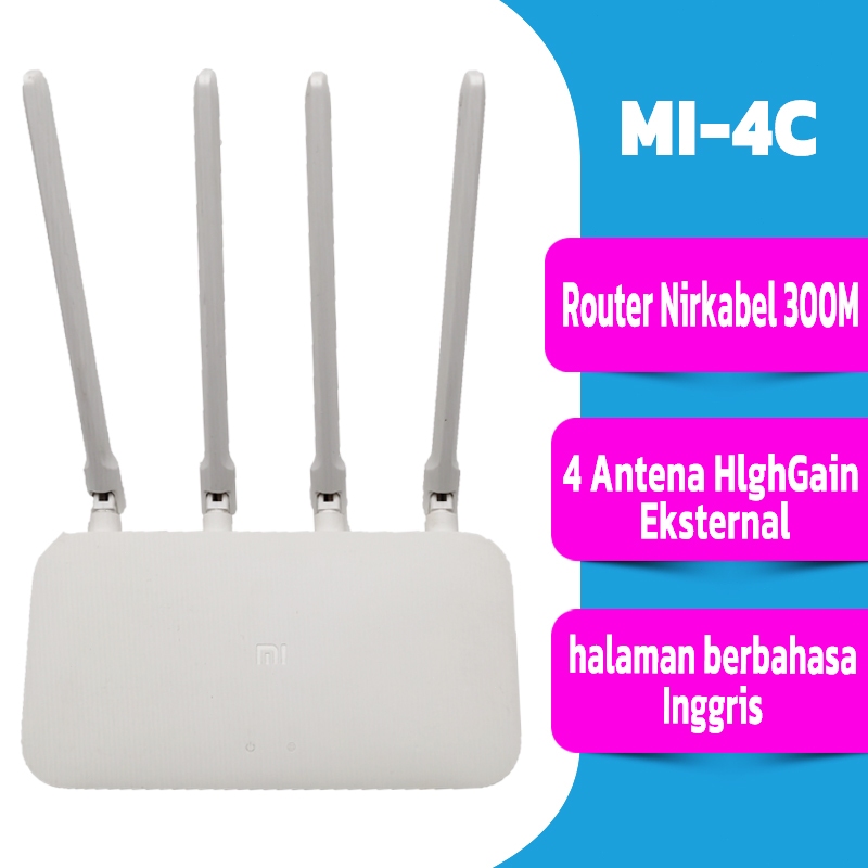 Jual Xiaomi Mi Router 4C Wireless Router Wi-Fi 300Mbps 4 Antena Bekas Original | Shopee Indonesia