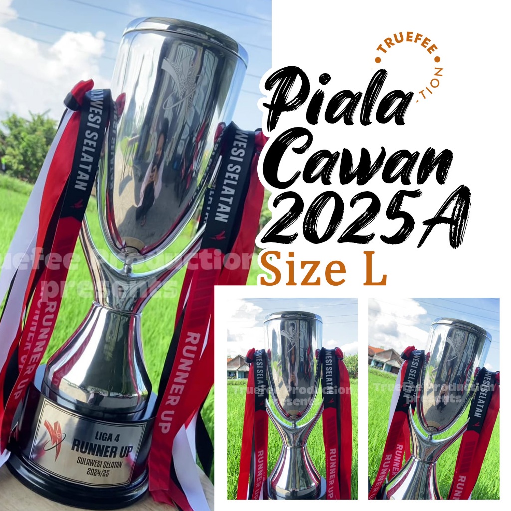 Jual PIALA LOGAM ALUMUNIUM CAWAN 2025-A SIZE L CHAMPIONS CUP TROPHY ...