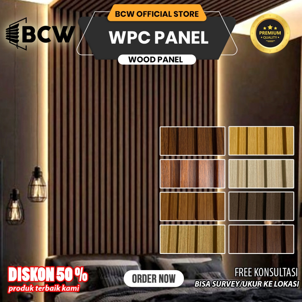 Jual BCW - Wood Panel WPC Dinding Motive Kayu - WPC Wall Panel 1 BOX ...