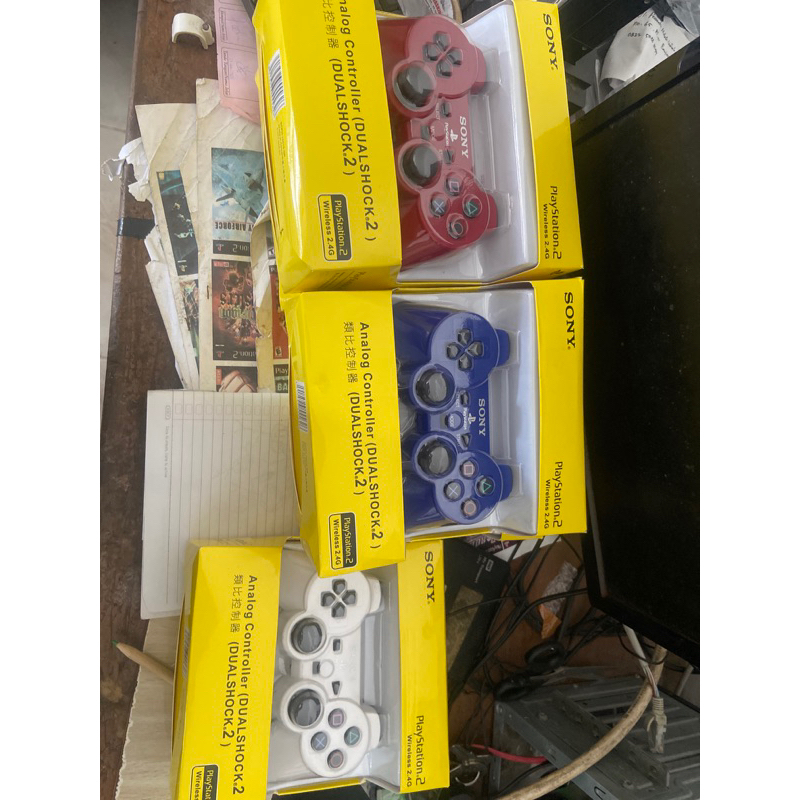 Jual stik PS2 wireless hitam +batre | Shopee Indonesia