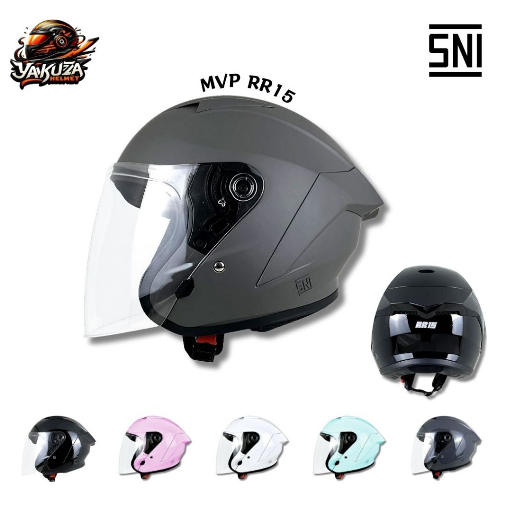 Jual Helm Half Face | MVP RR15 GREY DOFF | Helm Premium Untuk Pria Dan ...
