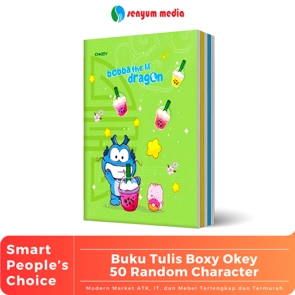 Jual Buku Tulis Boxy OKEY Oleh KIKY 50 Lembar Random Character (1 Pack ...