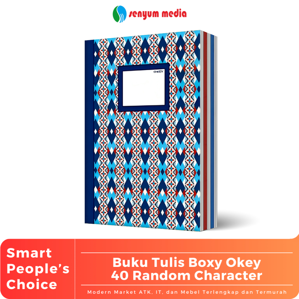 Jual Buku Tulis Boxy OKEY Oleh KIKY 40 Lembar Random Character (1 Pack ...