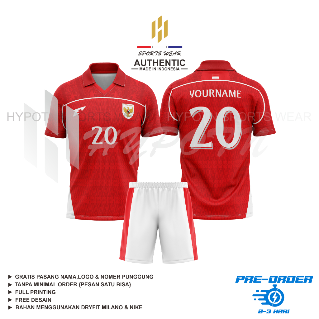 Jual JERSEY BAJU JERSEY BAJU TIMNAS INDONESIA 2025 HOME MERAH TERBARU ...