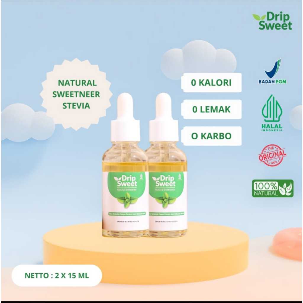 Jual Drip Sweet Gula Stevia Pemanis Alami SPECIAL 30ml+30ml | Shopee ...