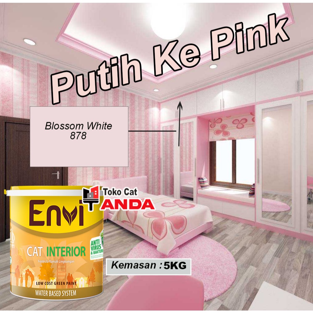 Jual Cat Envi Putih Ke PINk - Putih Semu Pink - Cat Envi Blossom White ...