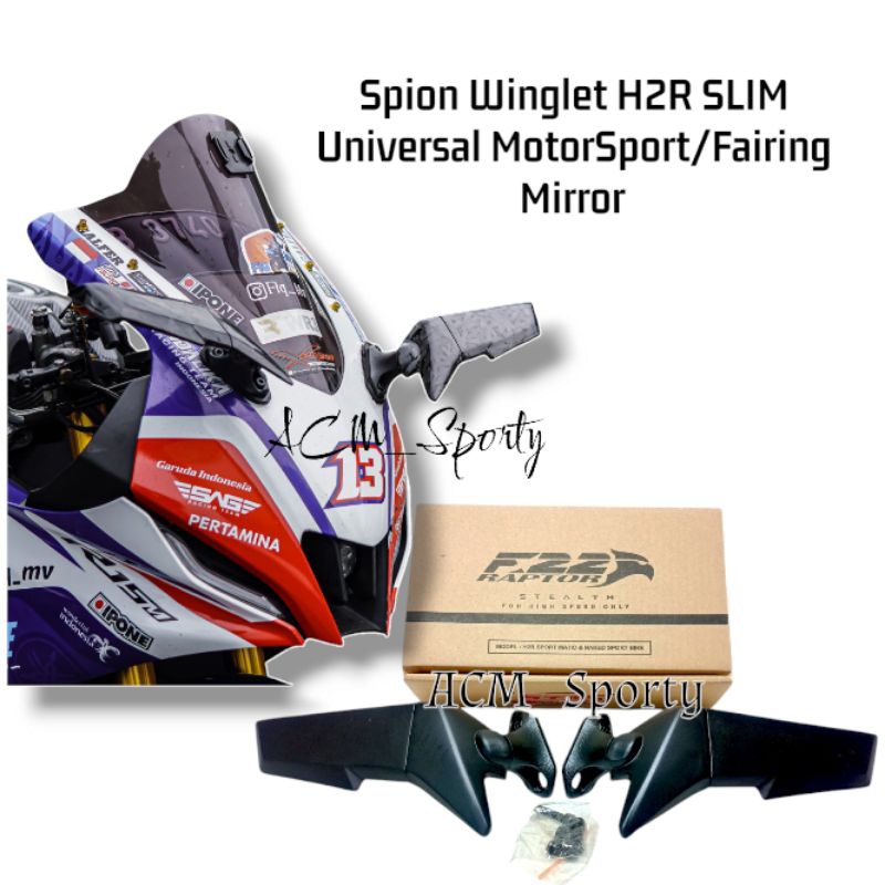 Jual Spion Stealth Winglet Model H2R V2 Slim Carbon Kevlar Asli ...
