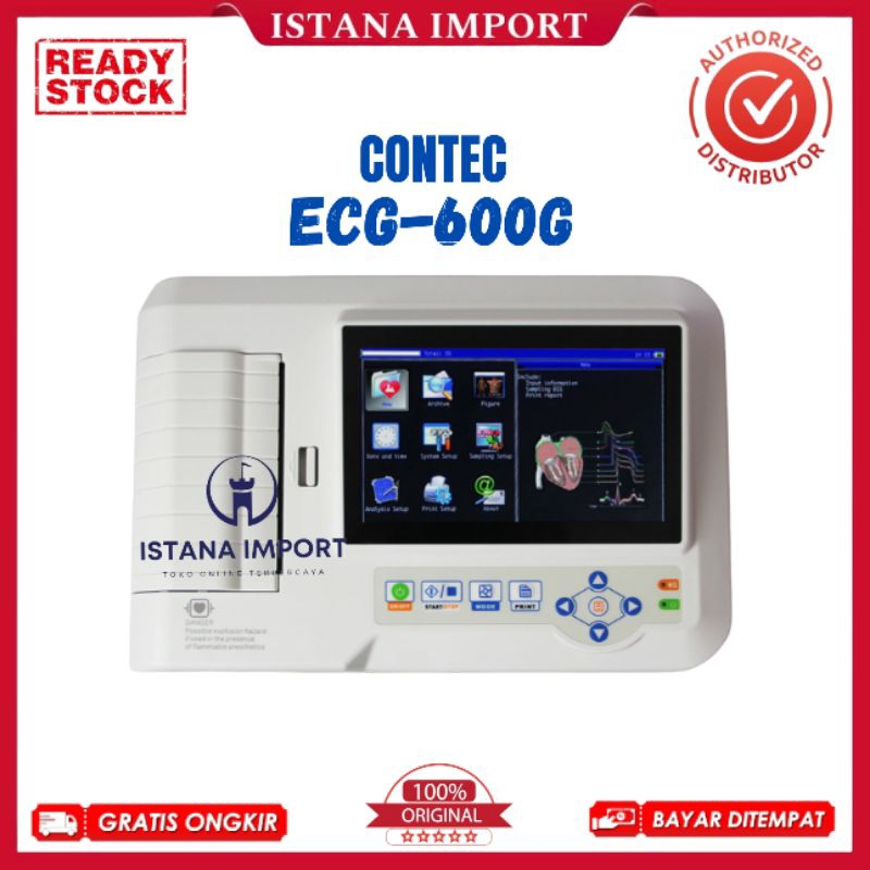 Jual Electrocardiograph CONTEC ECG600G Thermal ECG EKG Electrocardiogram | Shopee Indonesia