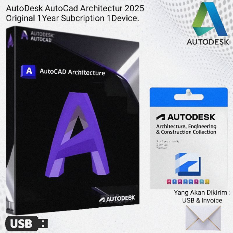 Jual AutoCAD Autodesk Architecture Original Lisensi Single User 1Year ...