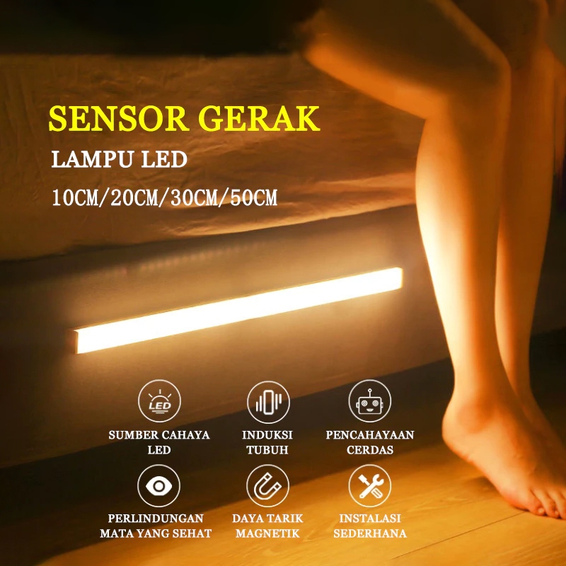 Jual 【COD】10/20/30/50CM Lampu Sensor Gerak Magnetic Motion Sensor Lampu ...