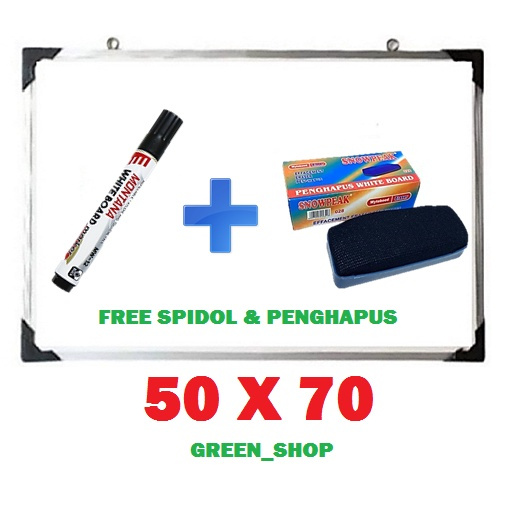 Jual (FREE SPIDOL DAN PENGHAPUS) Papan Tulis Spidol dan Kapur ...