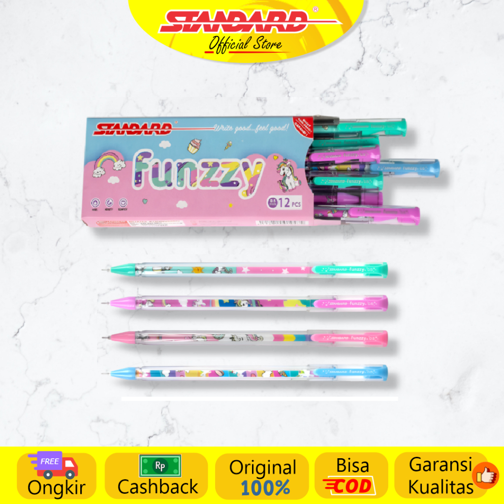 Jual Standard Pen - Funzzy 0.5 Black / Tinta Warna Hitam ( pulpen ...