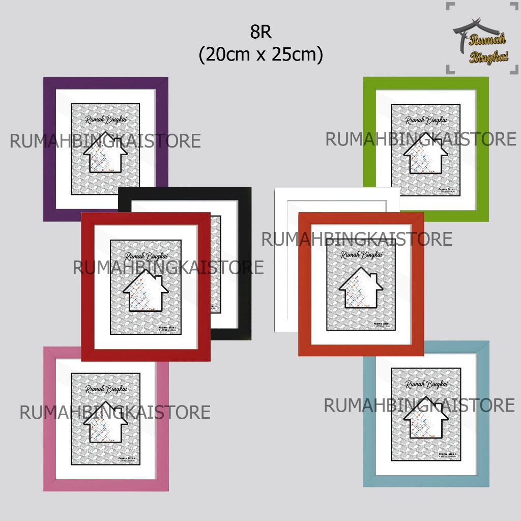 Jual Bingkai Foto Ukuran 8R (20cm x 25cm) + PLUS KACA | Shopee Indonesia