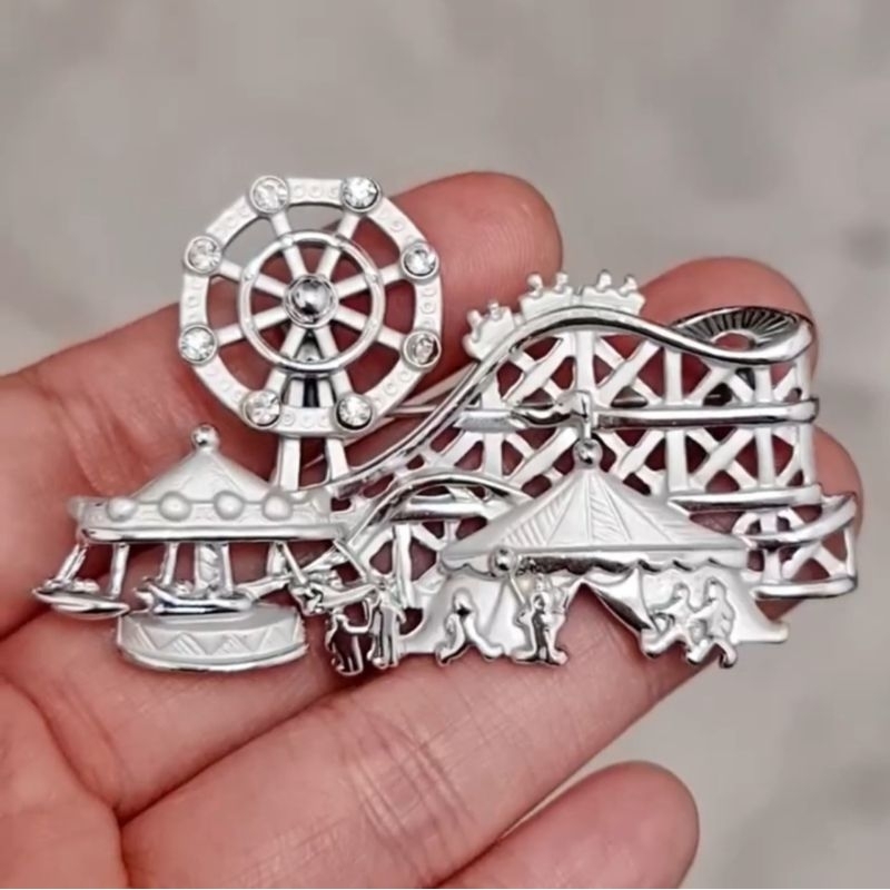 Jual JJ Jonette Signed Adorable Silver Tone Amusement Park Carnival ...