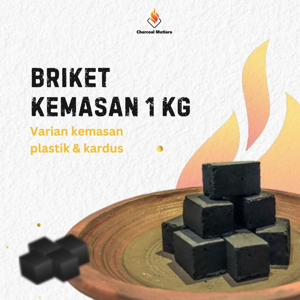 Jual Charcoal Arang Briket 1kg - Arang Batok BBQ/Briquette Bakar ...