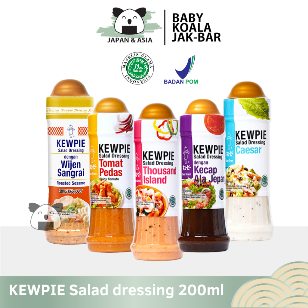 Jual KEWPIE Salad Dressing 200 ml | Wijen Sangrai Thousand Island Caesar, Tomat Pedas, Kecap ...