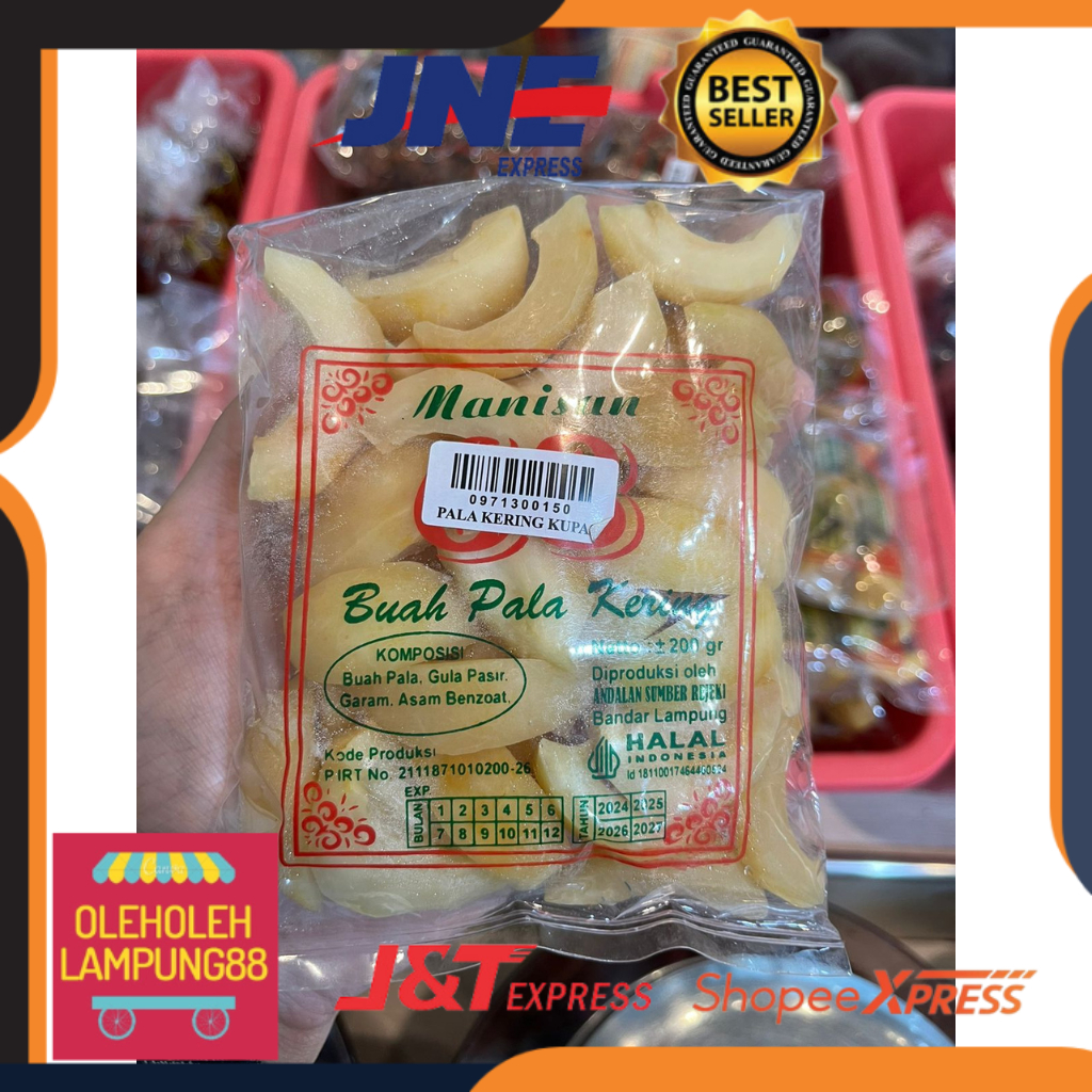Jual MeiMei Manisan Pala Kupas Kering Asli Lampung Kemasan 200G Manisan ...